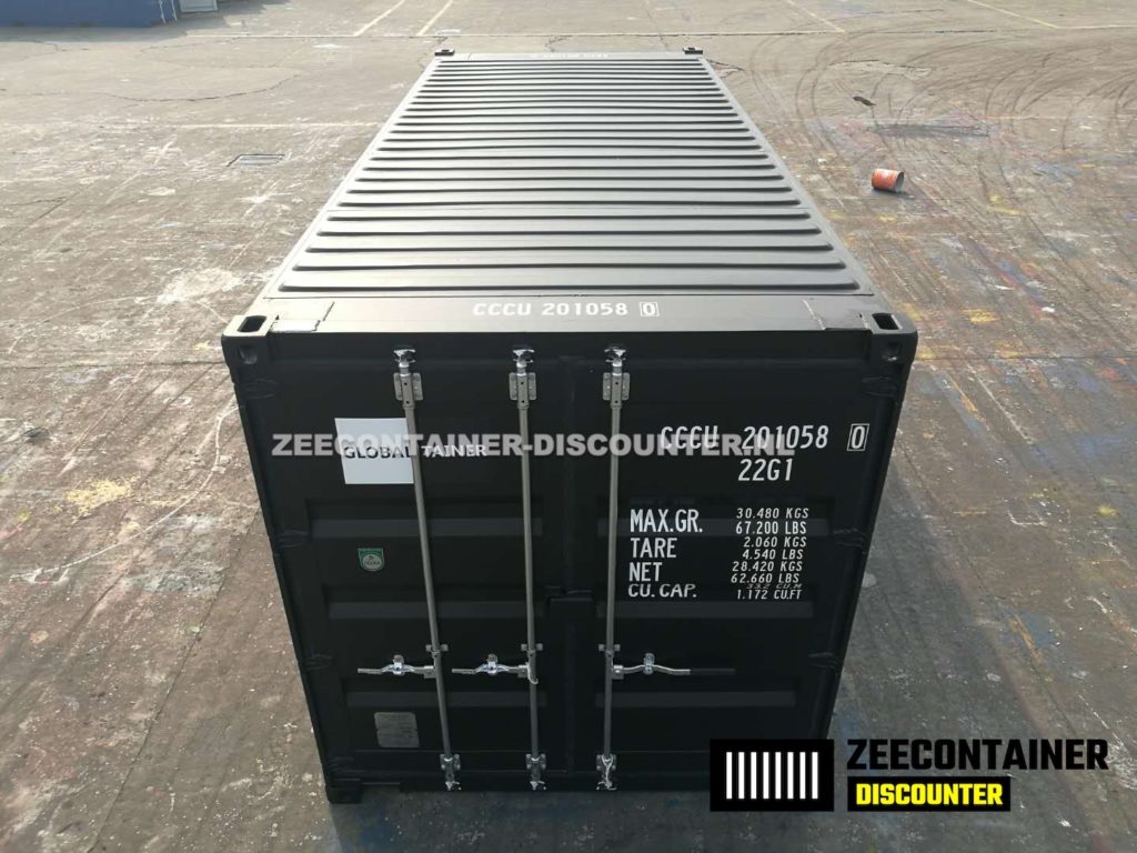 20ft zeecontainer zwart nieuw - zeecontainer-discounter.nl