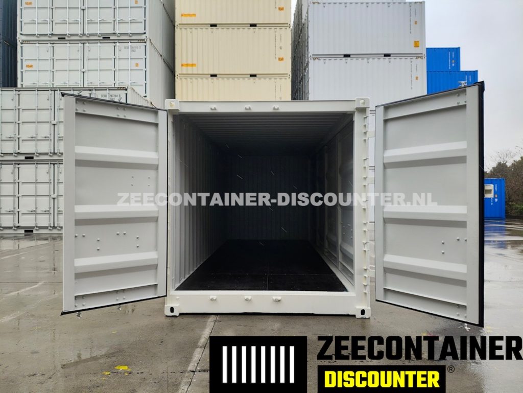 20ft full side access zeecontainer wit nieuw - zeecontainer-discounter.nl