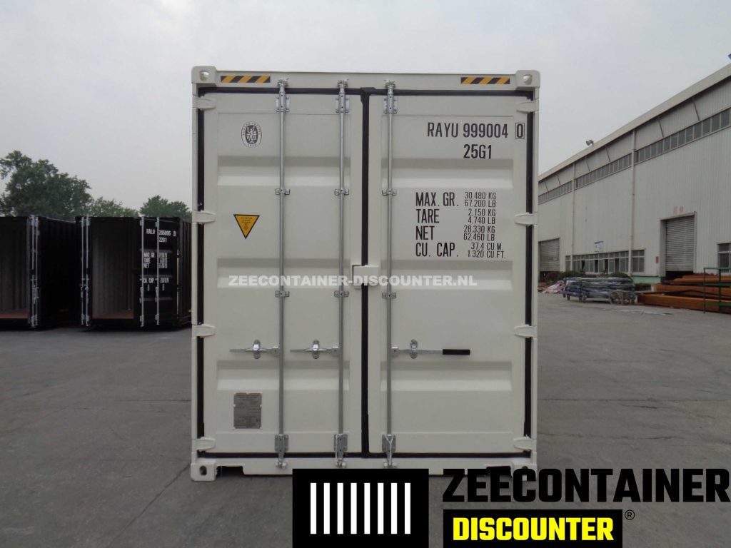 20ft high-cube verhuiscontainer wit - zeecontainer-discounter.nl