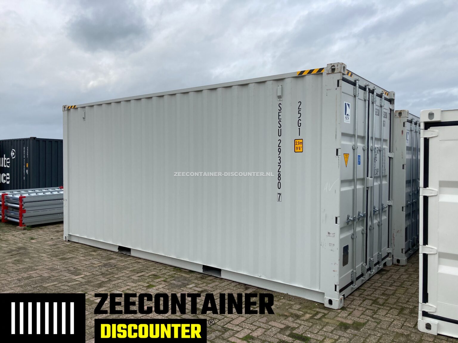 20ft high-cube zeecontainer nieuw RAL7035 lichtgrijs - zeecontainer ...