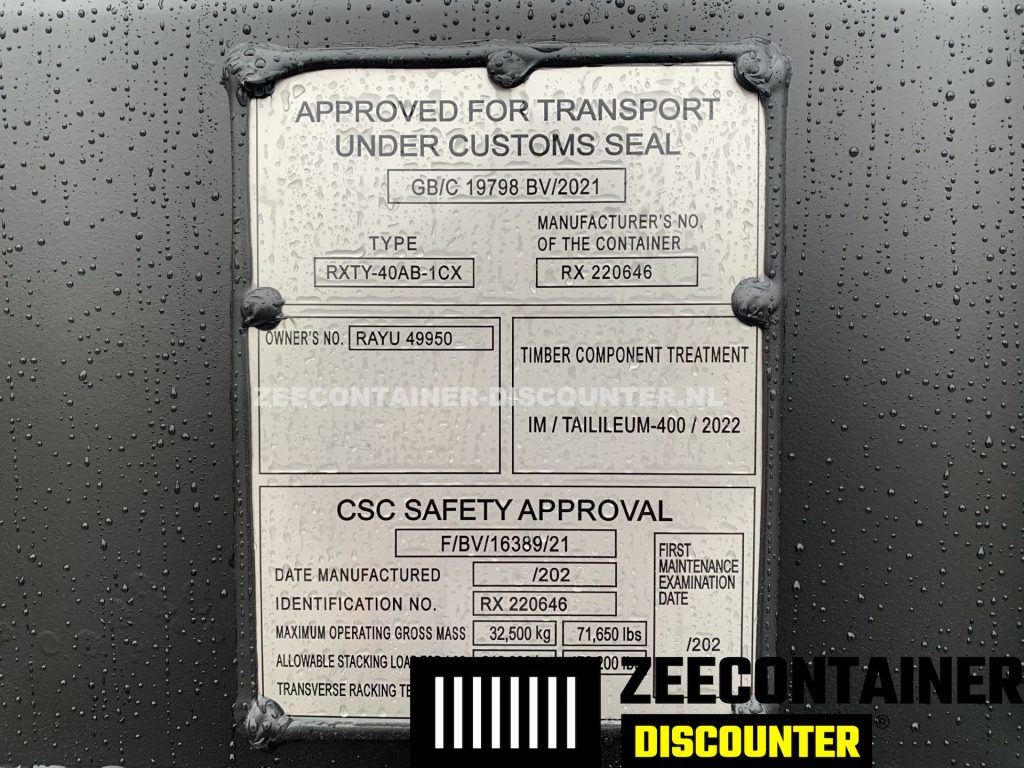 40ft high-cube zeecontainer zwart RAL9005 nieuw - zeecontainer ...