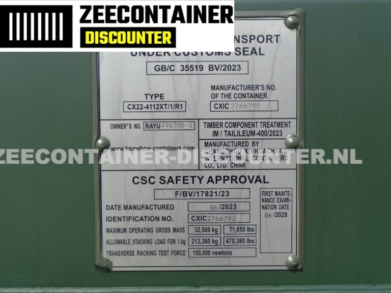 40ft high-cube zeecontainer groen RAL6007 nieuw - zeecontainer ...