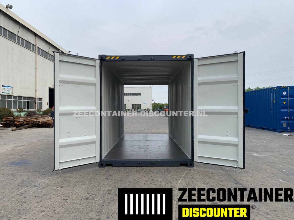 40ft high-cube zeecontainer antracietgrijs RAL7016 - zeecontainer ...